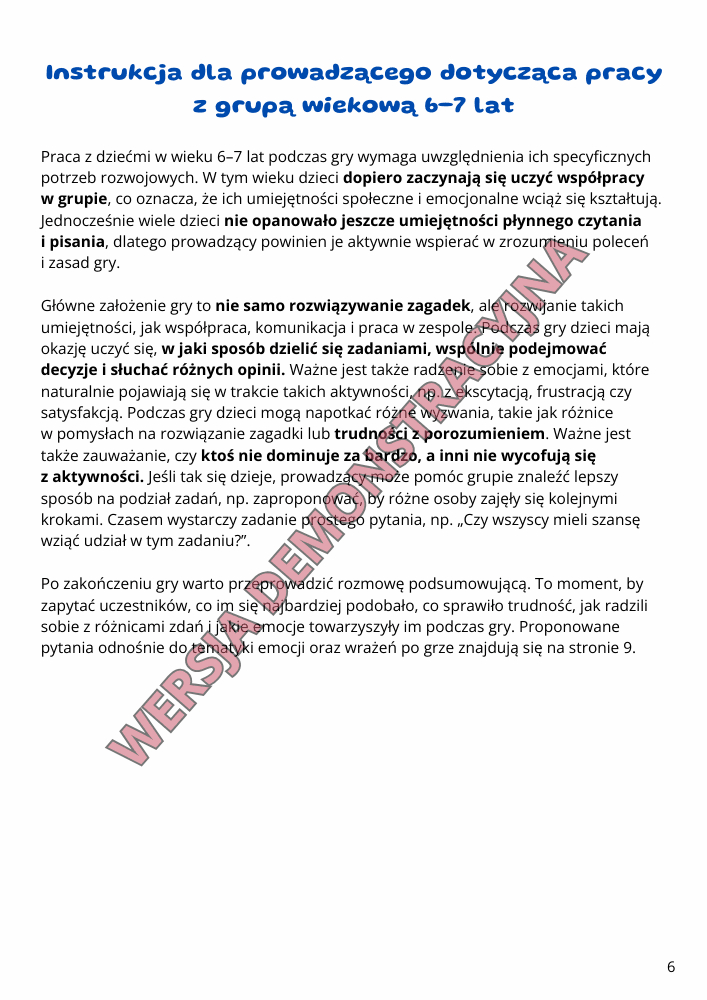 ESCAPE ROOM - Emocje i uczucia (dla dzieci w wieku 6-9 lat ...